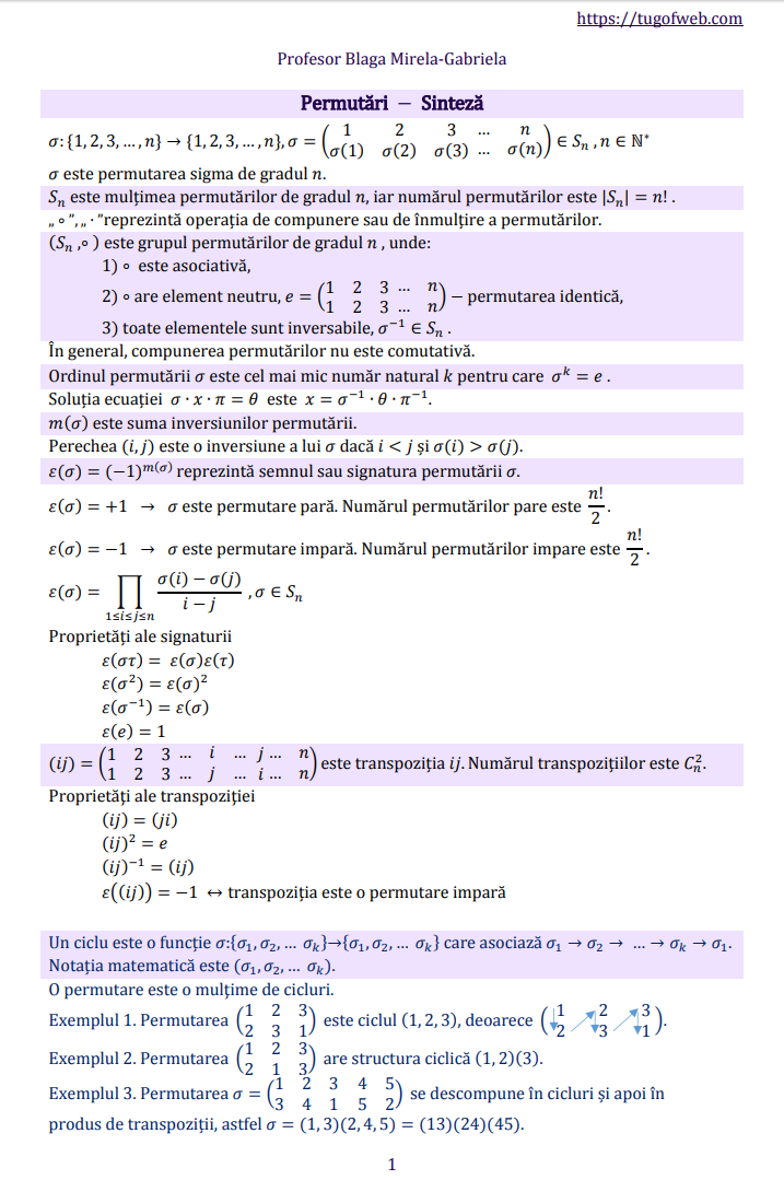 Permutari – Sinteza – Tug Of Web