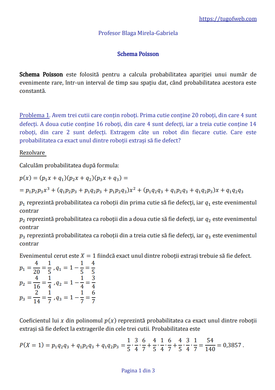 Schema Poisson. Schema Bernoulli – Tug Of Web