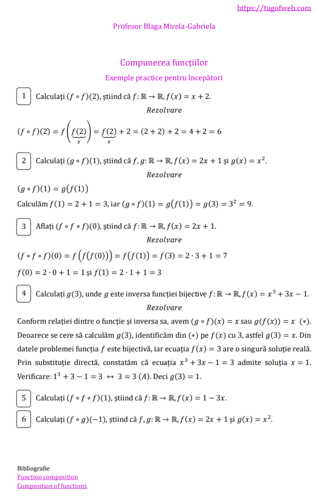 Compunerea functiilor Exemple practice pentru incepatori – Tug Of Web